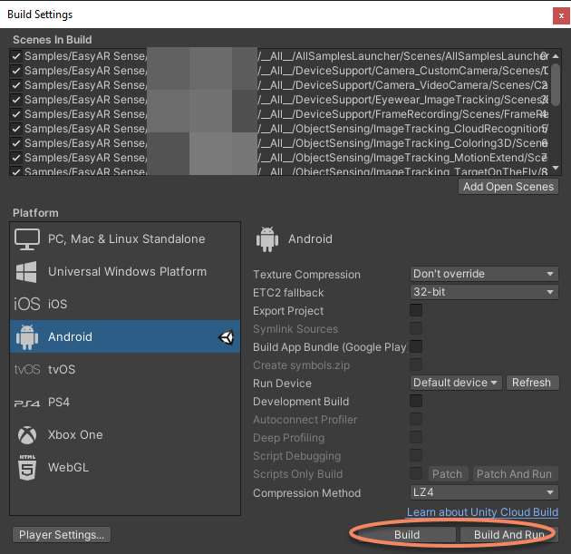 How to Use Samples — EasyAR Sense Unity Plugin 4000.0.0 documentation